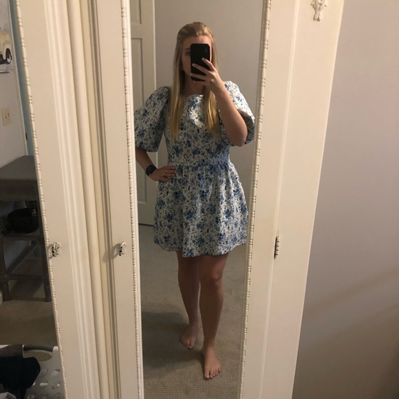 REVOLVE | Dresses | Revolve Blue Floral Mini Dress | Poshmark